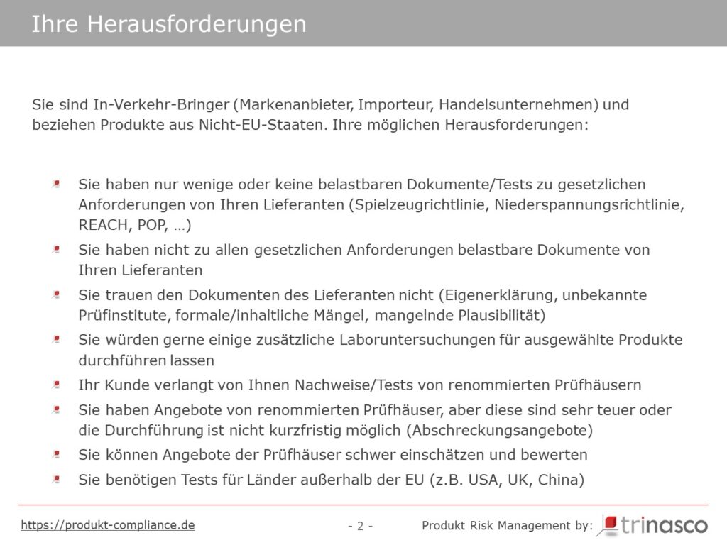 QS-Paket Labortests » trinasco GmbH